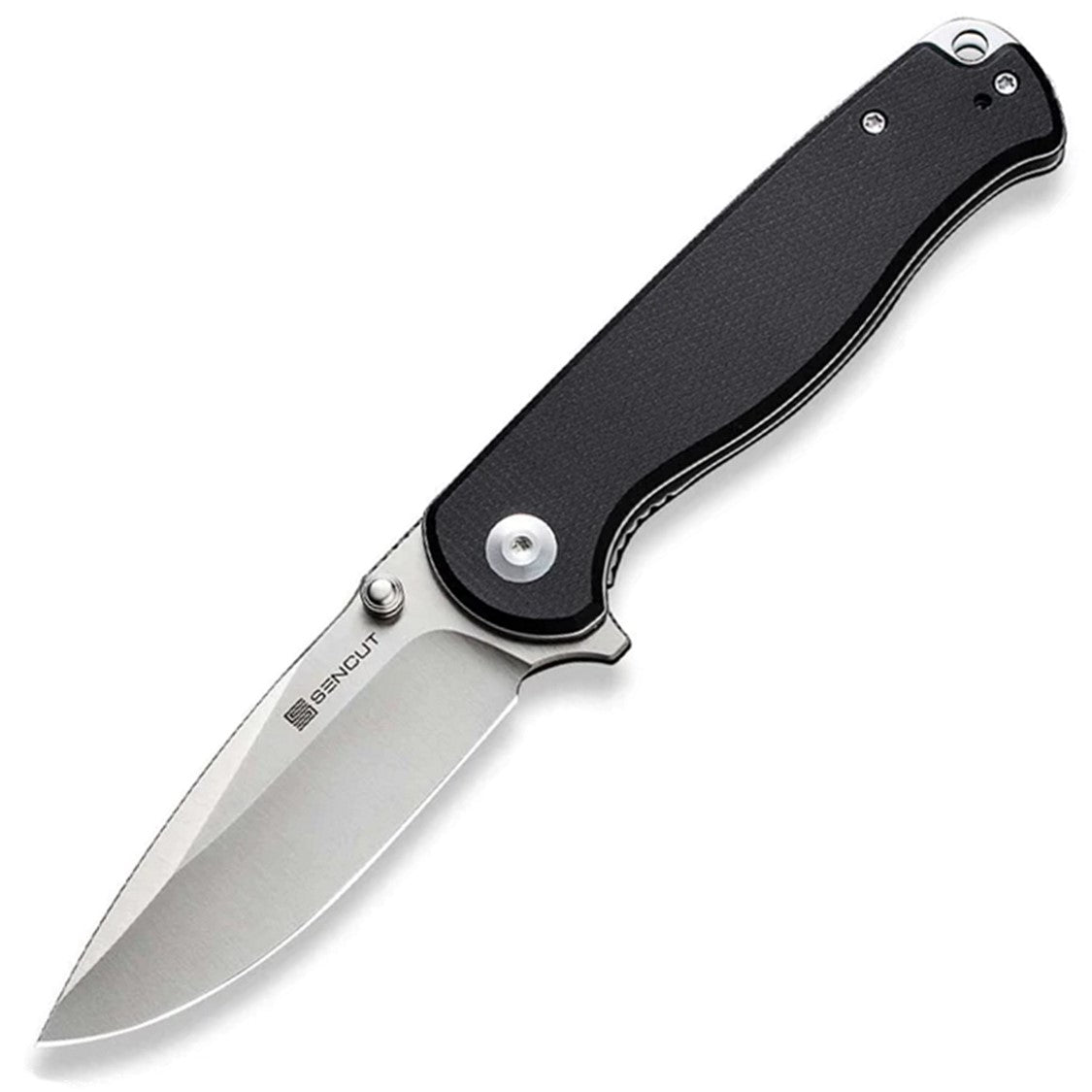 SENCUT Errant Linerlock Black Micarta Folding 9Cr18MoV Pocket Knife 23 ...