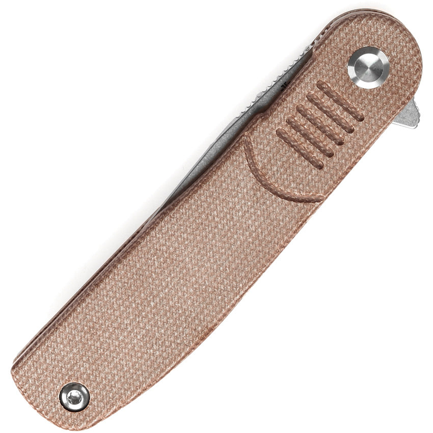 Tenable Knives Einar Linerlock Brown Micarta Folding Nitro-V Pocket Kn ...