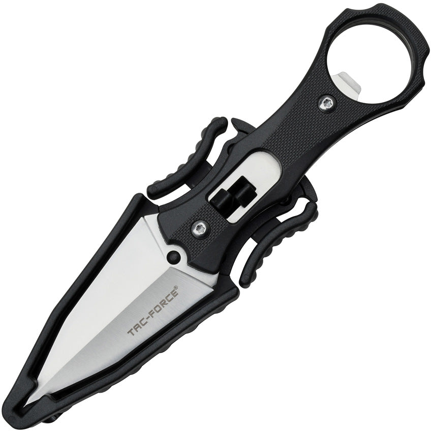 Tac Force Black Stainless Steel Double Edge Dagger Fixed Blade Knife F ...