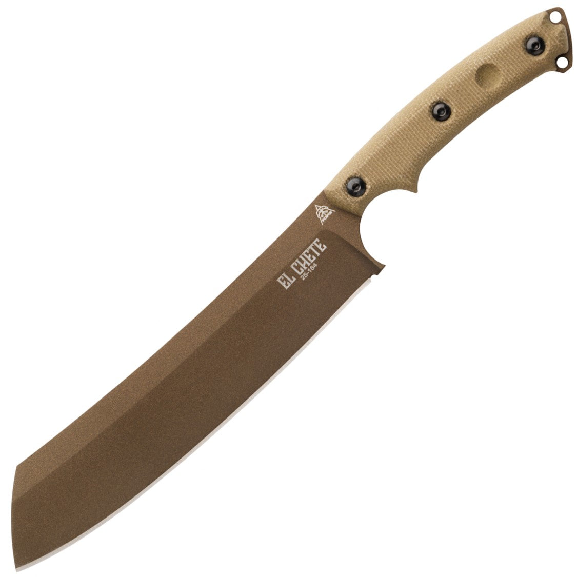 TOPS El Chete Mini Midnight Bronze Green Micarta 1095 Fixed Blade Knif ...