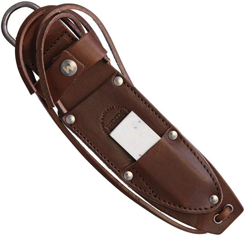 WOOX Rock 62 Brown Leather Knife Sheath w/ Sharpening Stone 00101 ...