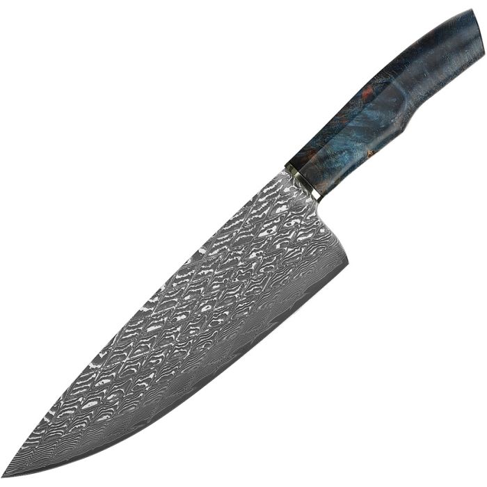 Xin Cutlery Chef's Maple Burl Wood Damascus Steel Fixed Blade Knife 13 ...