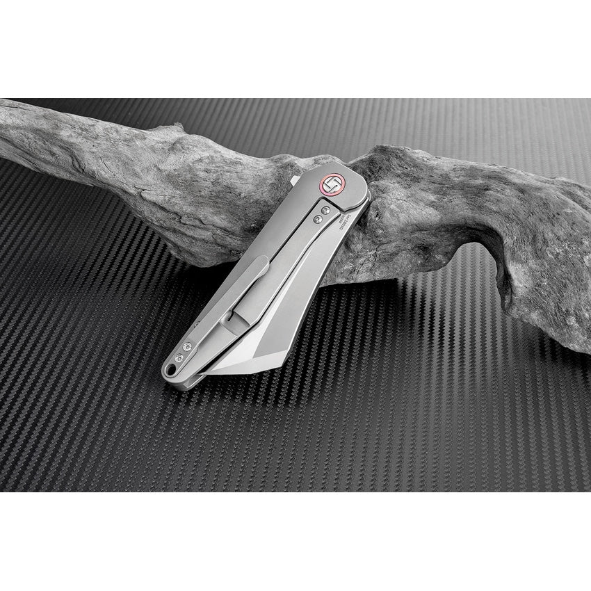Artisan Osprey Framelock Gray Titanium Handle S35VN Steel Folding Knif ...