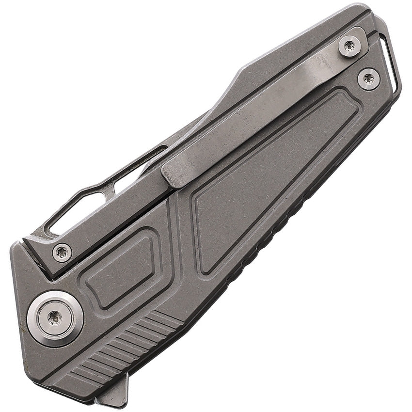 Maxace Panzer Framelock Gray Titanium Folding 14C28N Sandvik Pocket Kn ...