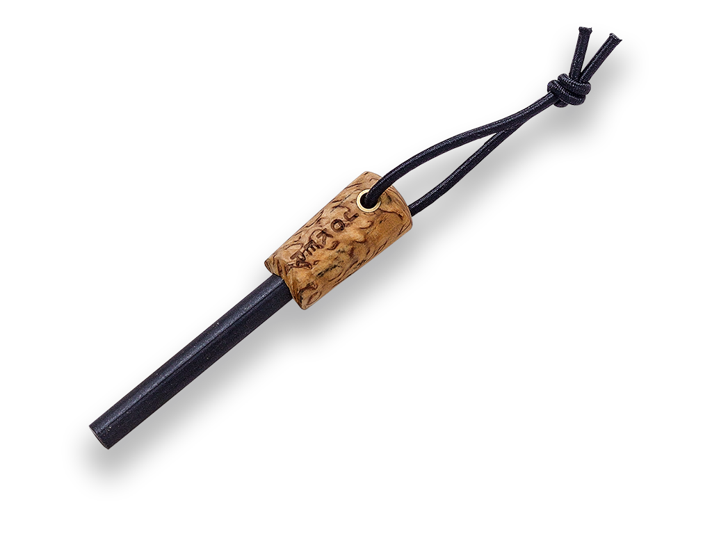 Joker Ember Bushcraft Curly Birch Wood 14C28N Fixed Blade Survival Kni ...