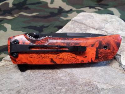 Master Folding Spring Assisted Knife - Orange Camo A005OC – Atlantic ...