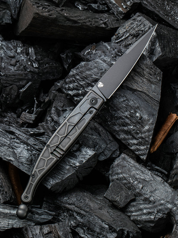 We Knife Roman Framelock Black S35Vn Folding Titanium Knife 2008c ...