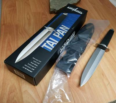 Cold Steel Tai Pan San Mai Black Handle 12.5" Stainless Fixed Knife 35 ...