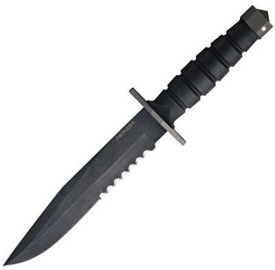 Ontario Chimera Tactical Survival Fighter BLK Handle Stainless Fixed K ...