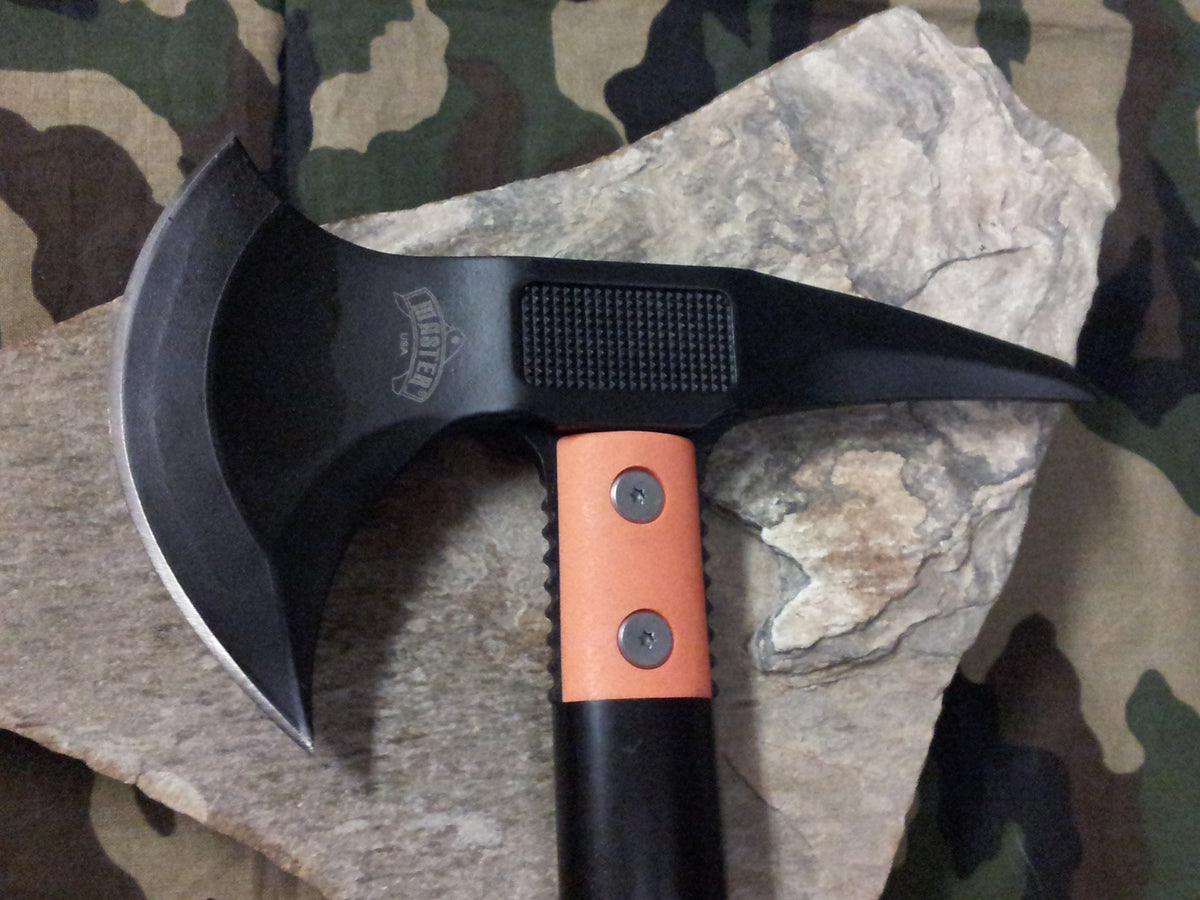 Master USA 17" Black W/ Orange Axe Tomahawk - AXE4OR – Atlantic Knife ...