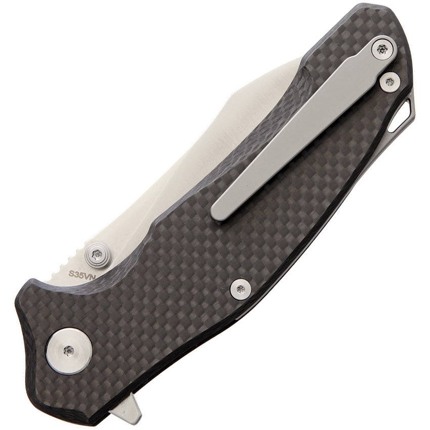 Bastion BRAZA EDC Linerlock Black Carbon Fiber Stainless Folding Knife ...