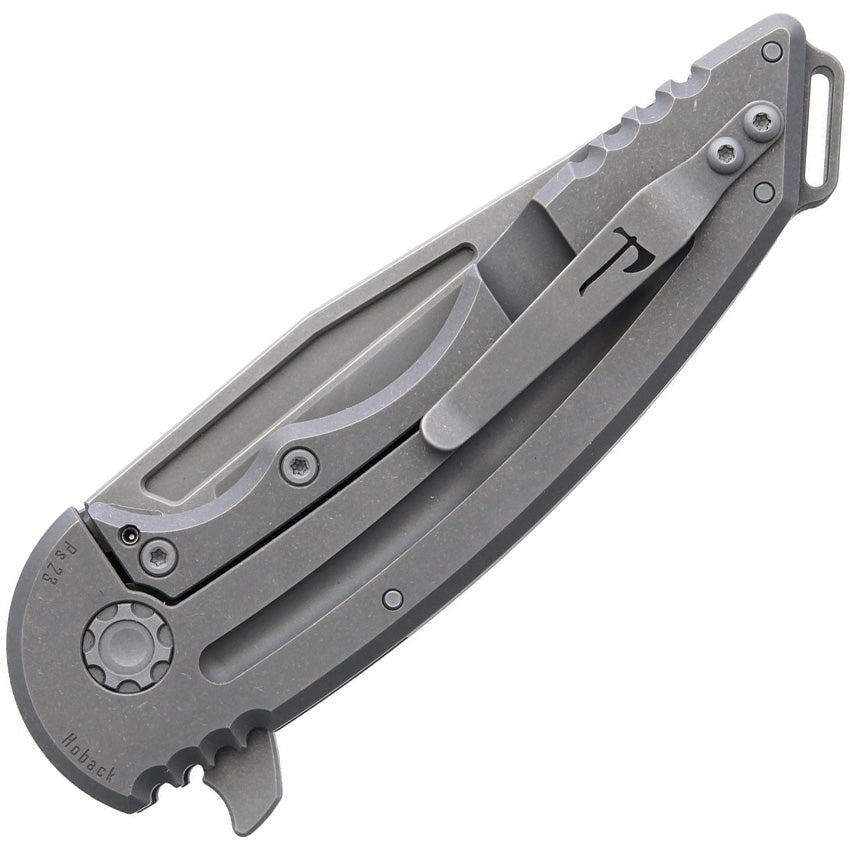 Hoback Knives Husky Titanium Folding Nitro-V Steel Pocket Knife 017 ...