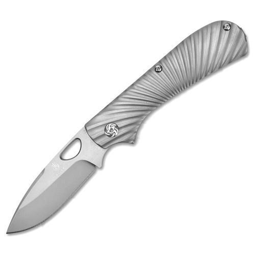 Kizer Cutlery Zipslip Gray Titanium SW S35VN Drop Pt Folding Knife 350 ...