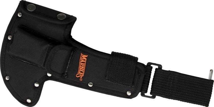 Marbles Fireman Shovel Black Heavy Duty Belt Sheath w/ Sharpening Ston ...
