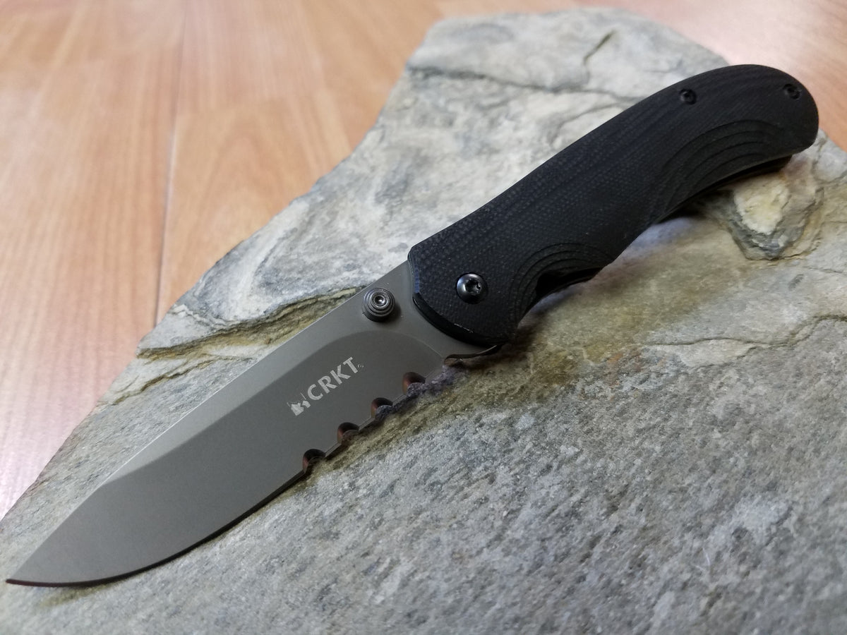 CRKT Incendor Assisted Black G-10 Veff Combo Edge Folding Knife - 6875 ...
