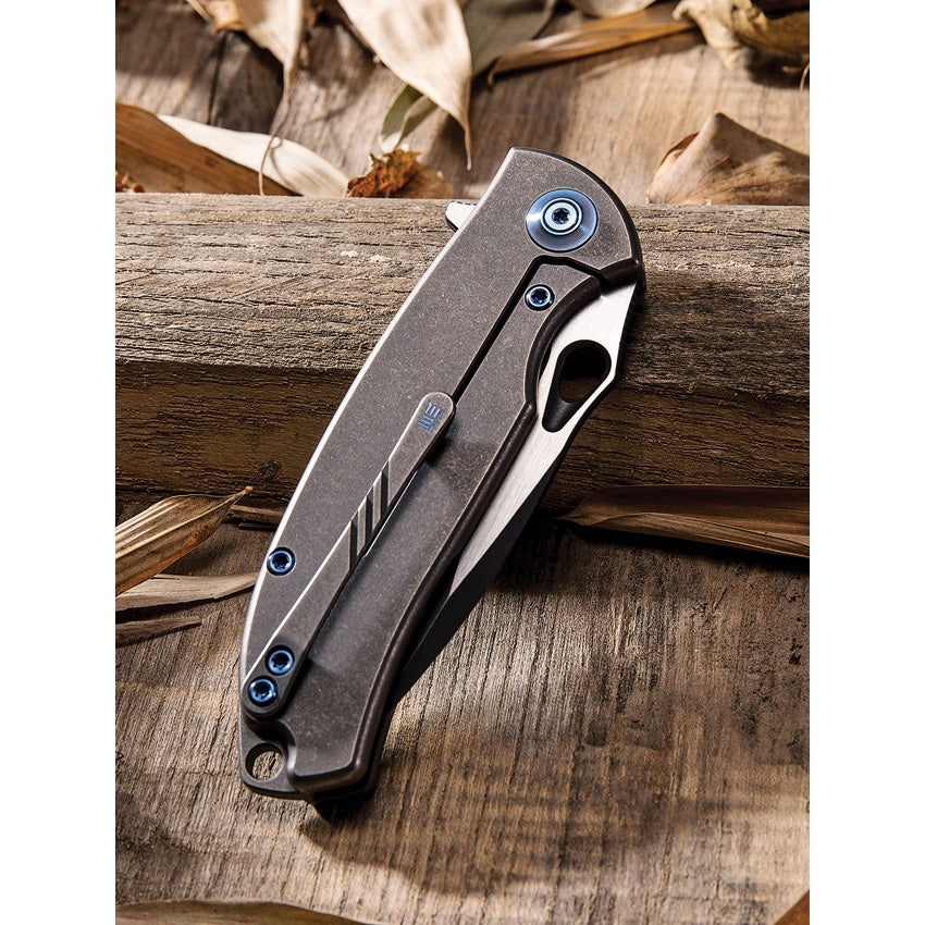 WE KNIFE CO Rectifier Tan G10 / Titanium & Black Stainless Folding Kni ...