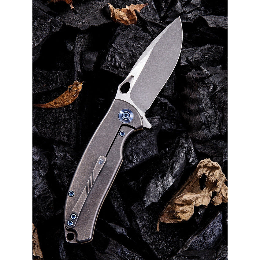 WE KNIFE CO Rectifier Tan G10 Handle Stainless Satin Folding Blade Kni ...