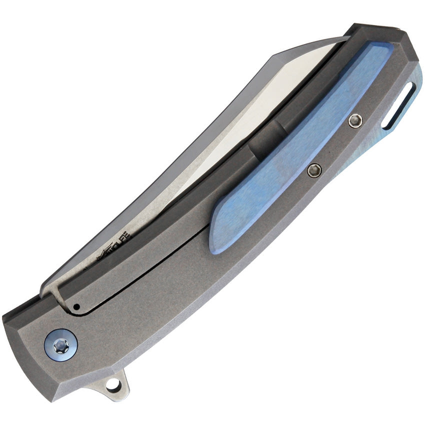 Patriot Bladewerx Davis Bead Blast Titanium Folding S35VN Pocket Knife ...