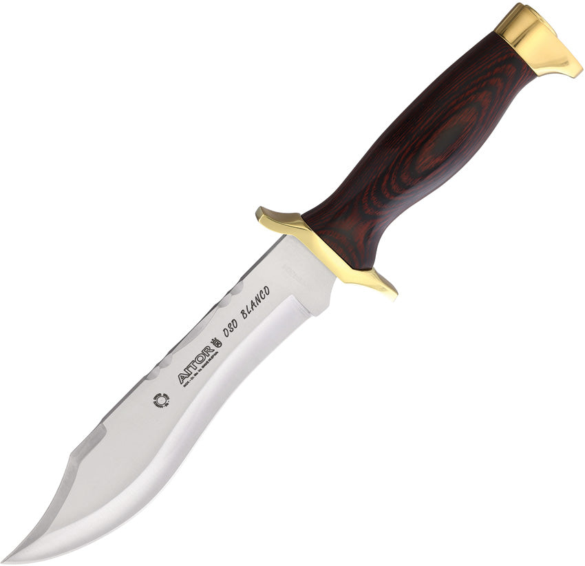 Aitor OSO Blanco Fixed Blade Knife Rosewood Stainless Clip Pt w/ Sheat ...