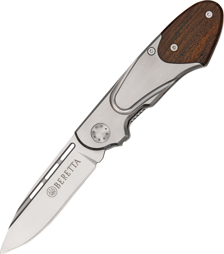 Beretta Perennia Bascula Gents Zebra Wood 440C Stainless Folding Knife ...