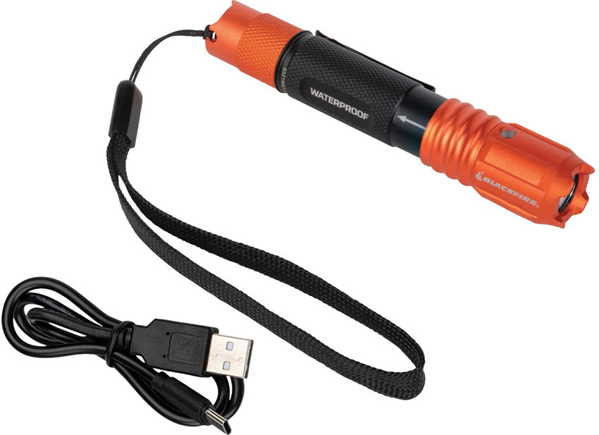 BlackFire Pocket Orange Aluminum 4.25" Water Resistant Flashlight BBM6 ...