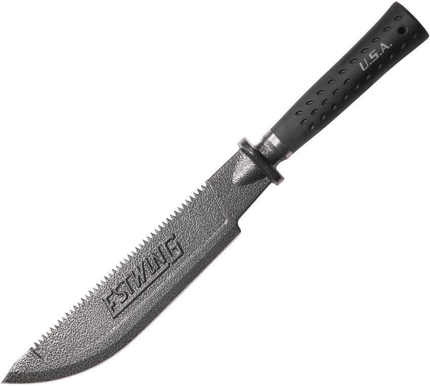 Estwing 12" Machete Black One Piece Steel Sawback Blade & Handle + She ...