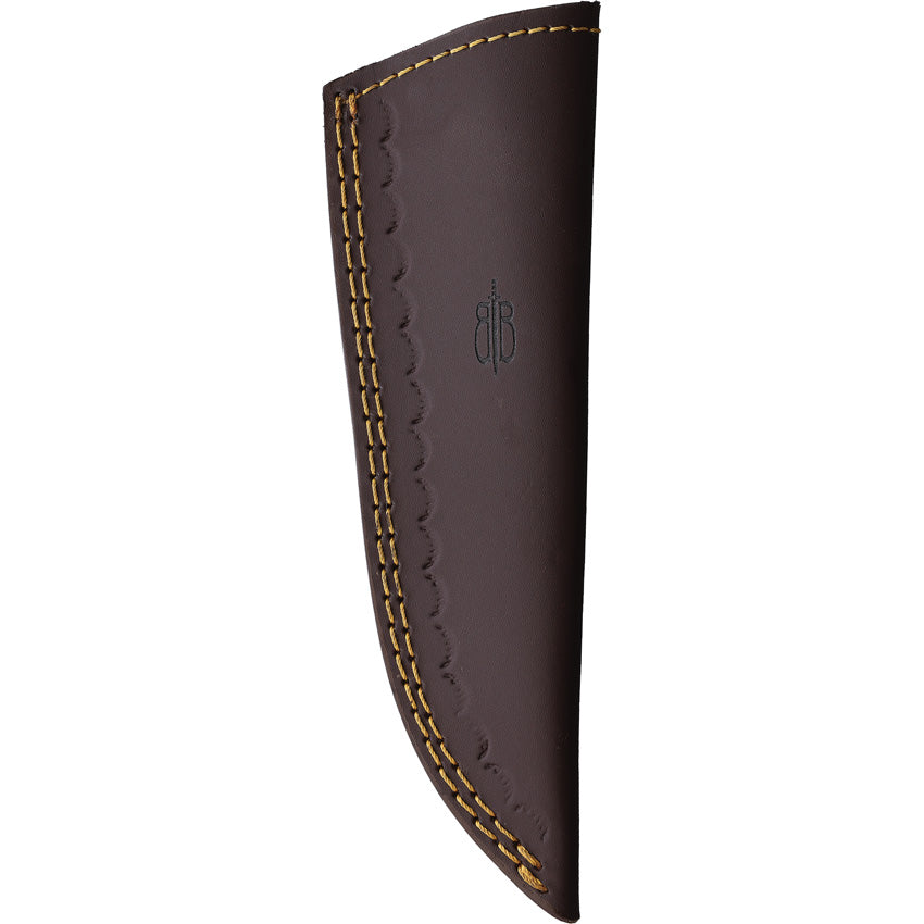 BucknBear Classic Hunter Brown Wood Damascus Fixed Blade Knife w/ Shea ...