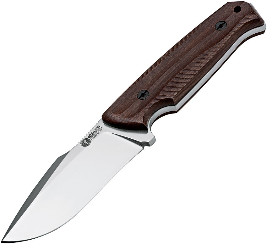 Boker Bison Guayacan Wood Bohler N695 Fixed Blade Knife w/ Belt Sheath ...