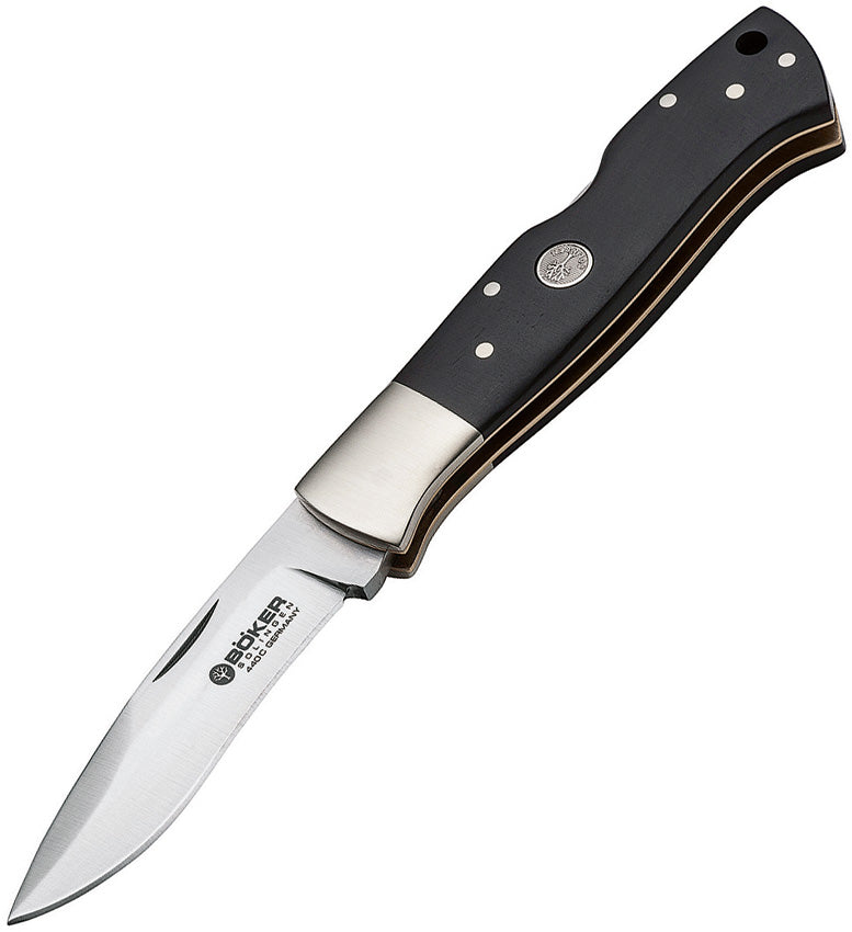 Boker Mamba Lockback Grenadill Black Handle Stainless Folding Knife 11 ...