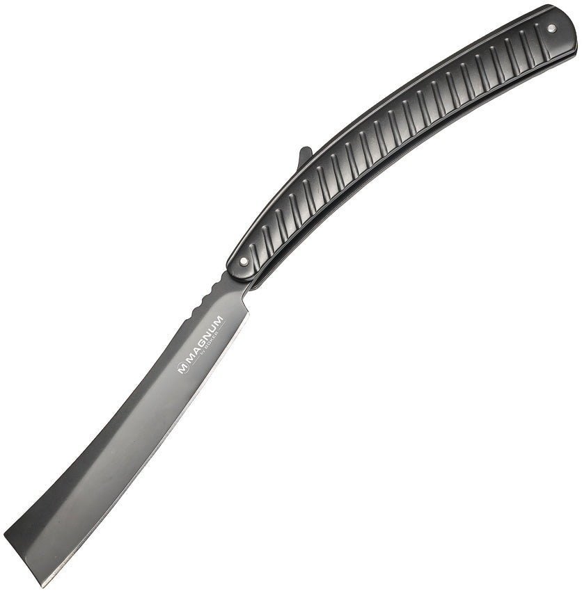Boker Magnum Barber Razor Black Folding 440A Pocket Knife 01MB731 ...