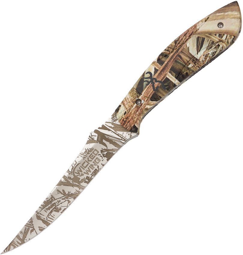 Browning Featherweight Camo Wicked Wing Fixed Blade Knife 0002 ...