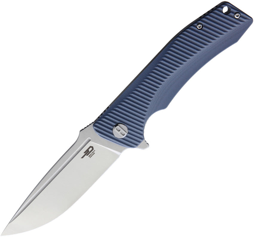 Bestech Knives Mako Blue & Gray G10 Folding Knife g27c – Atlantic Knife ...