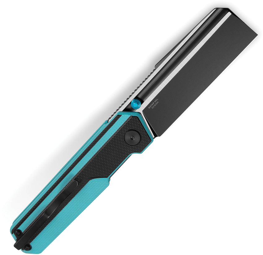 Bestech Knives Tardis Linerlock Black & Teal G10 Folding D2 Pocket Kni ...