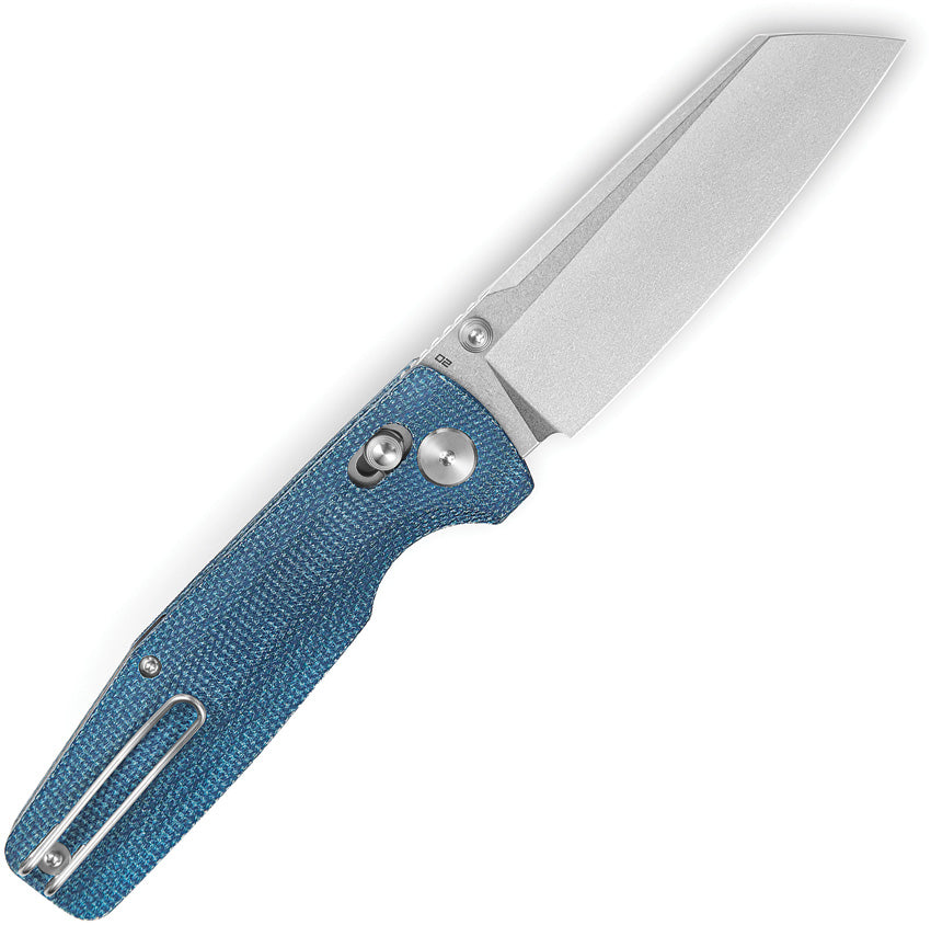 Bestech Knives Slasher Axis Lock Blue Micarta Folding D2 Pocket Knife ...