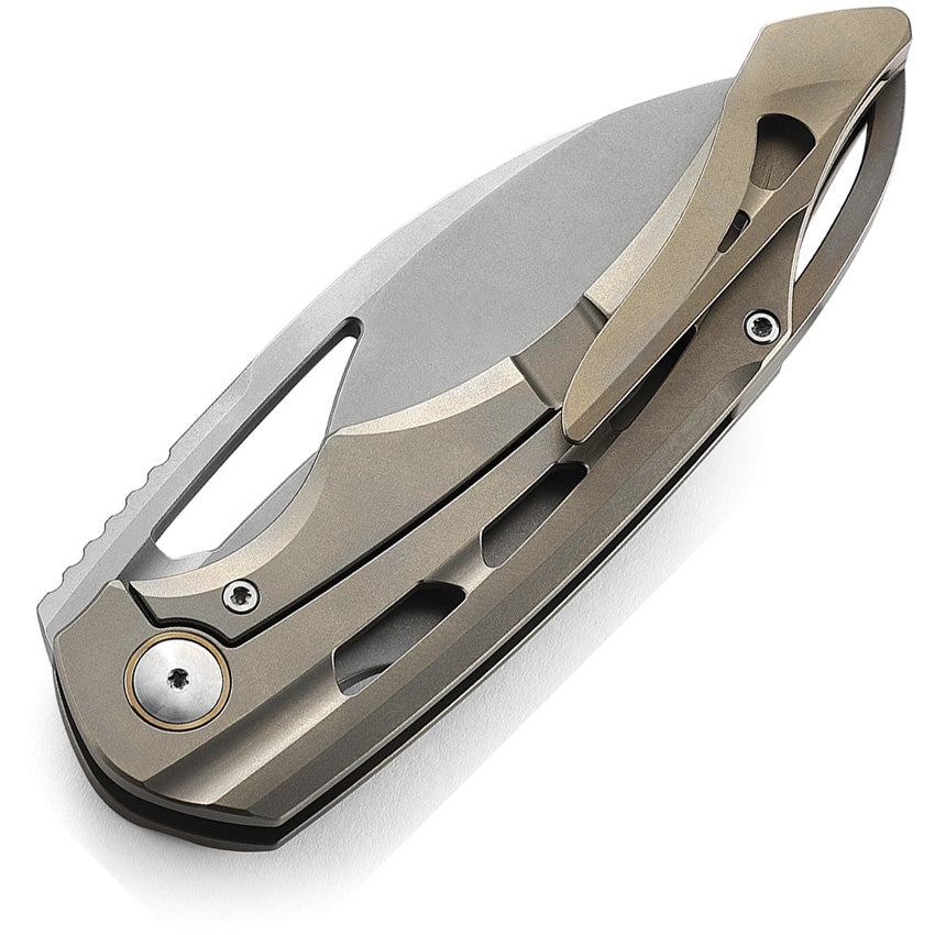 Bestech Knives Fairchild Pocket Knife Bronze Titanium Folding S35VN Bl ...