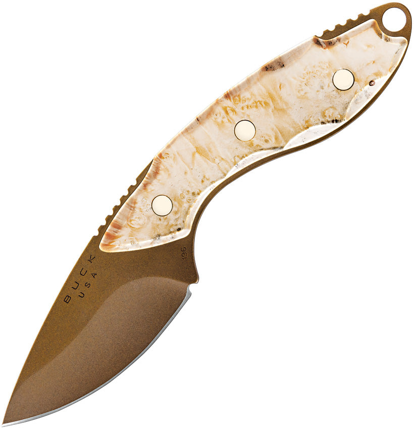 Buck Mini Alpha Hunter 196 Fixed Blade Knife + Sheath | Atlantic Knife ...