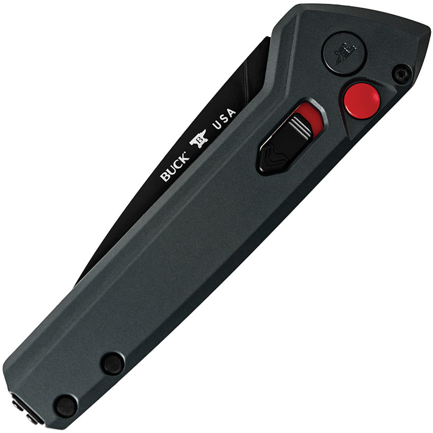 Buck Automatic Deploy Knife Button Lock Sniper Gray Aluminum 154CM Sta ...