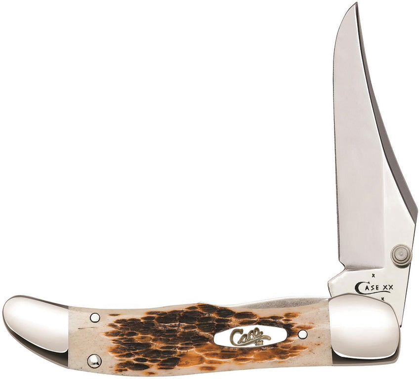 Case XX Kickstart A/O Folding Hunter Stag Bone Handle Pocket Knife 030 ...