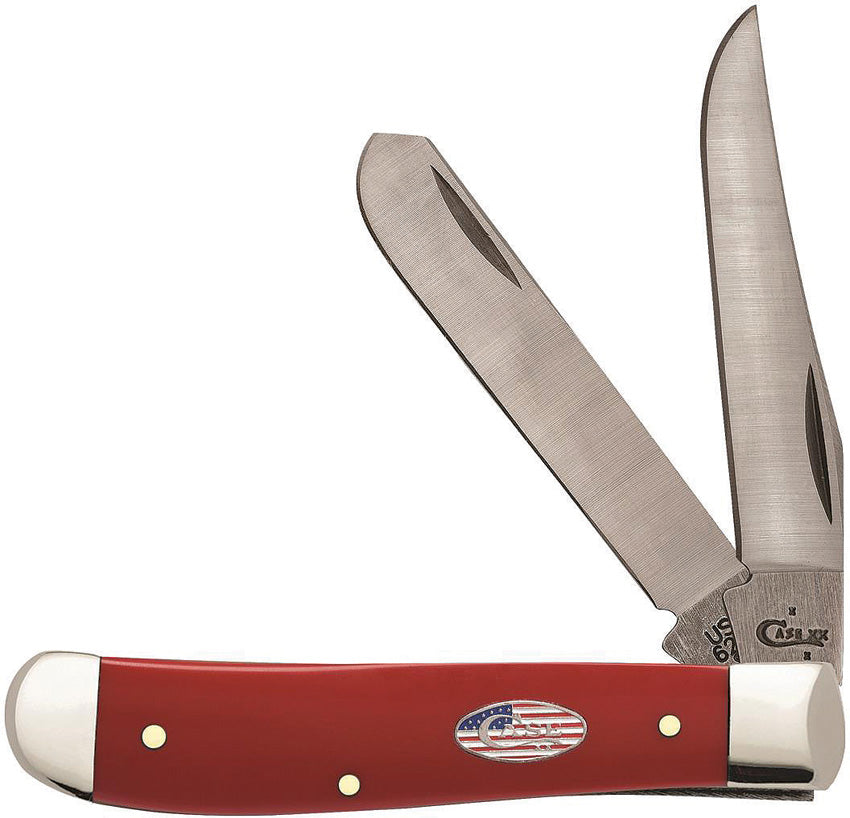 Case Cutlery American Workman Mini Trapper Red Folding Knife 13453 ...