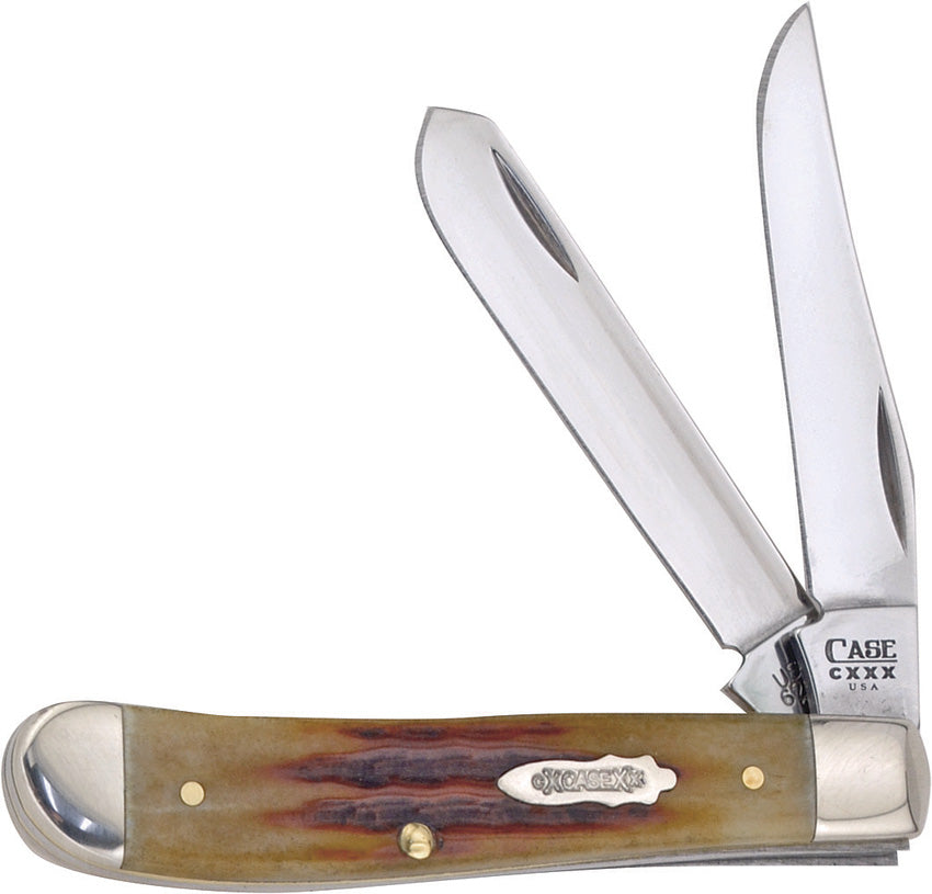 Case Cutlery 130th Anniversary Mini Trapper Bone Folding Pocket Knife ...