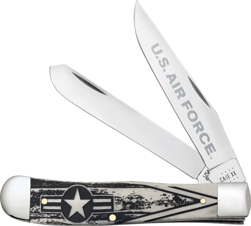 Case XX Cutlery Air Force Trapper USAF Folding Pocket Knife 32405 ...