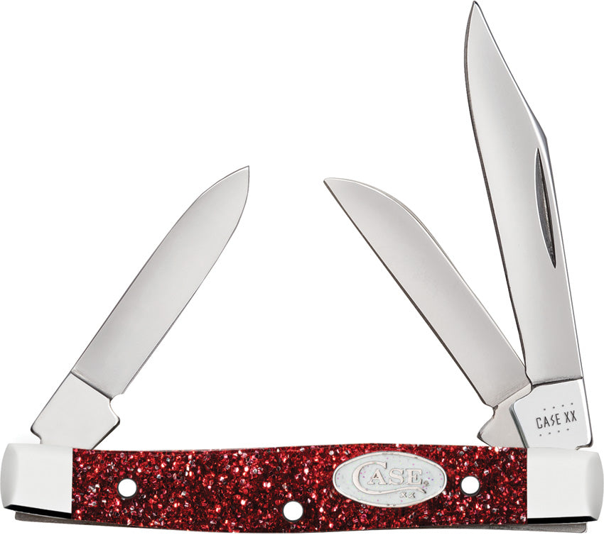 Case Cutlery Small Stockman Knife Ruby Stardust Kirinite Folding Stain ...
