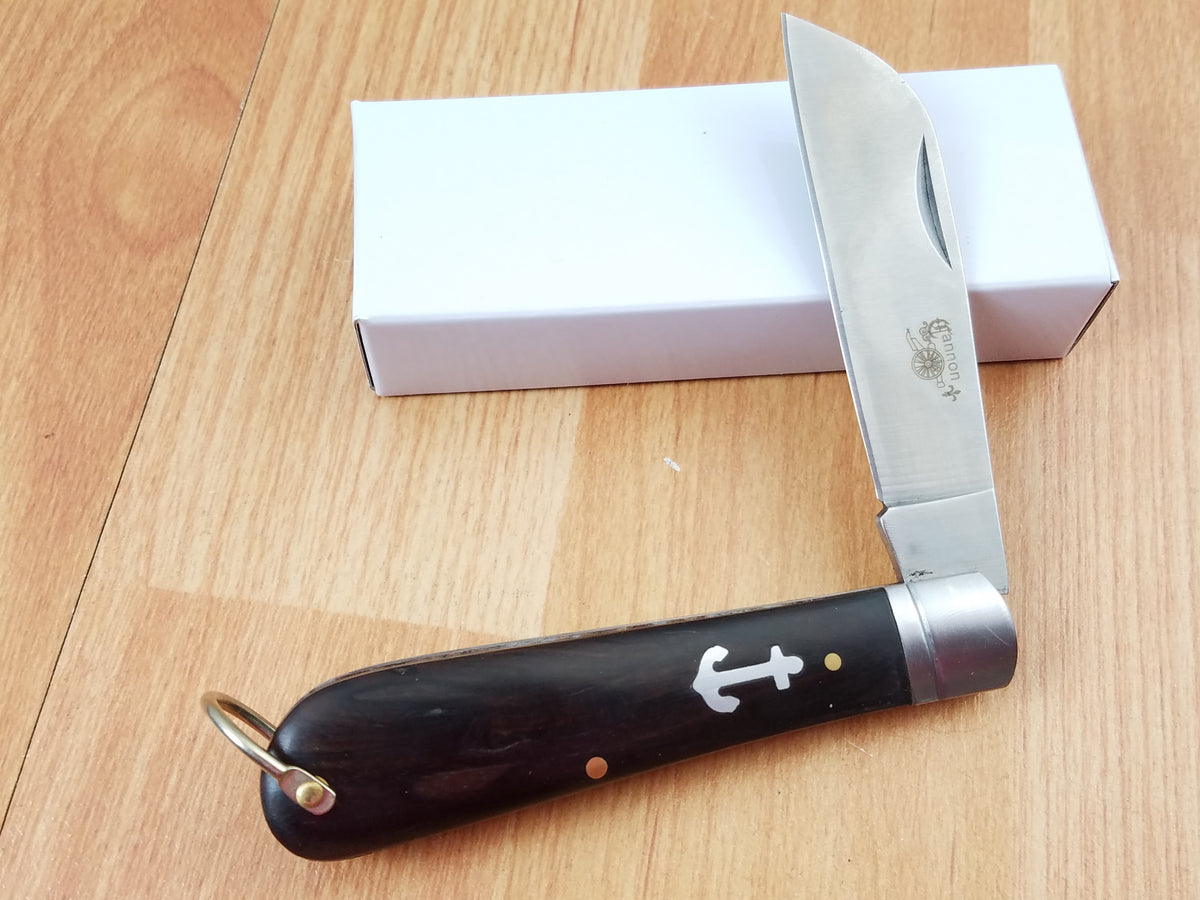Canon Anchor (LOT OF 3) Stainless Wood Folding Pocket Knife + Bail 029 ...
