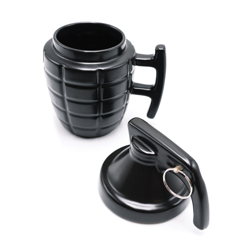 Caliber Gourmet Black Grenade Mug With Lid M1069 – Atlantic Knife Company