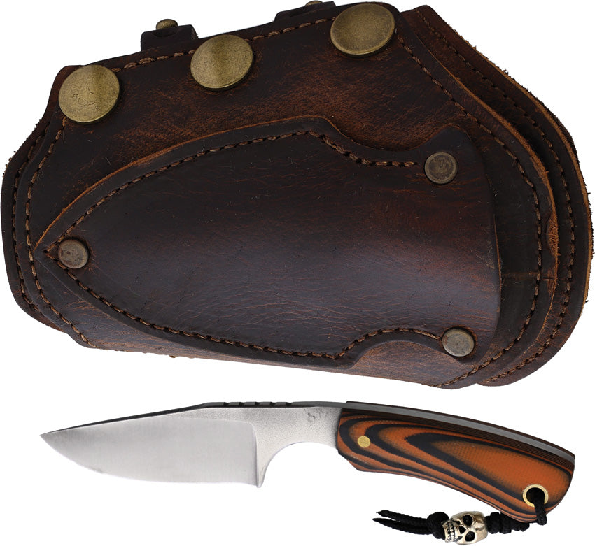 Survival Cuffs Apex Grizzly Black/Orange G10 Stainless Fixed Blade Kni ...