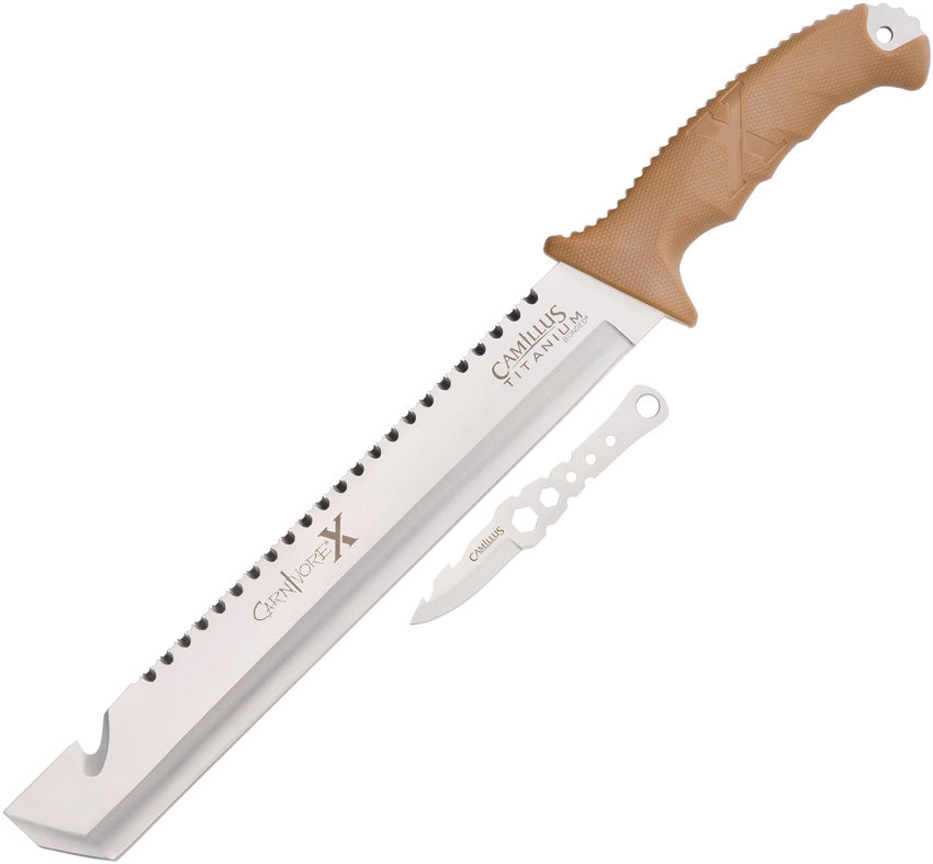 Camillus Carnivore X Sawback Guthook Machete w/ Hex Multi-Tool Knife O ...