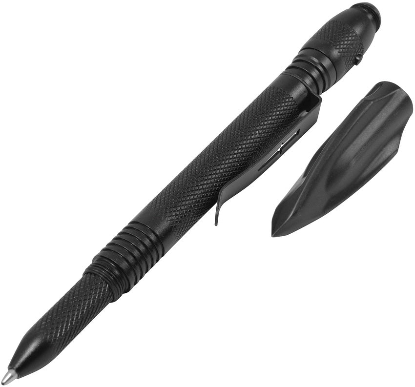 Camillus Thrust Black Aluminum Tactical Ball Point Pen w/ Flashlight 1 ...