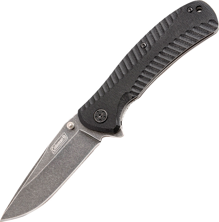 Coleman Linerlock Black G10 Folding Stainless Drop Point Pocket Knife ...