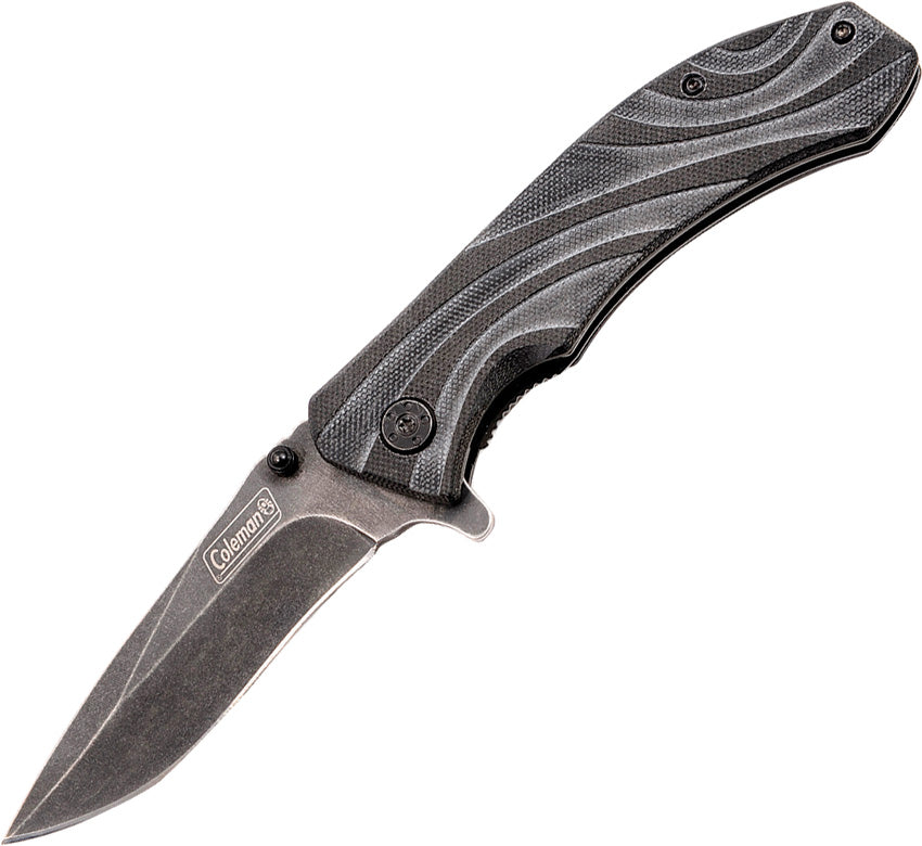 Coleman Linerlock Black G10 Folding Stainless Drop Point Pocket Knife ...