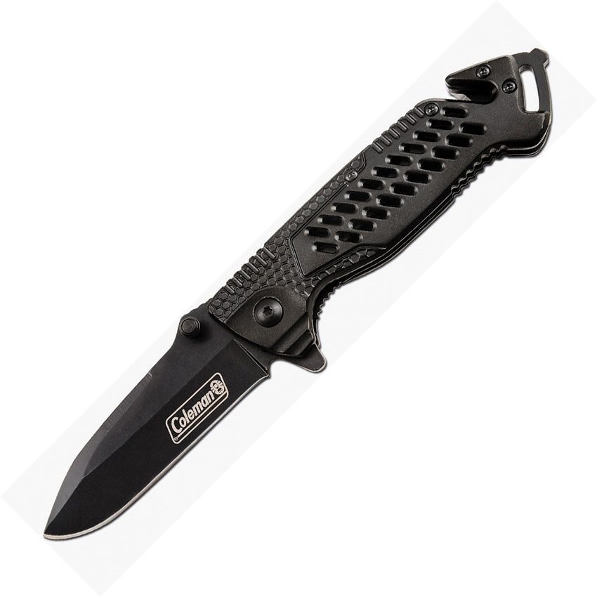 Coleman Linerlock A/O Black Aluminum Folding Stainless Pocket Knife N1 ...